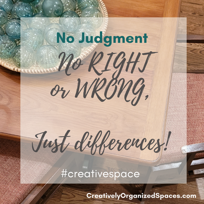 No Judgement about Organizing